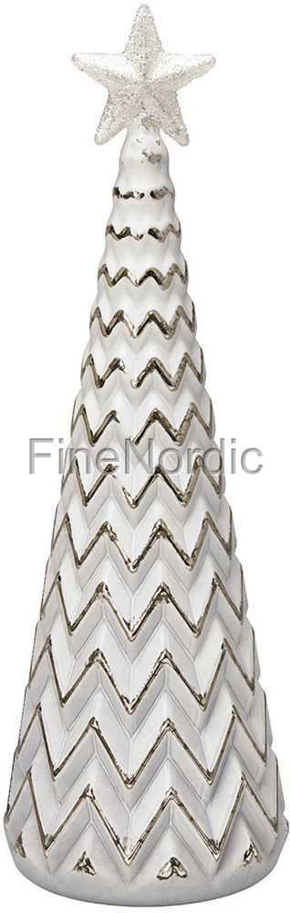 GreenGate Julepynt - Tree Glass Judy White H 27 cm