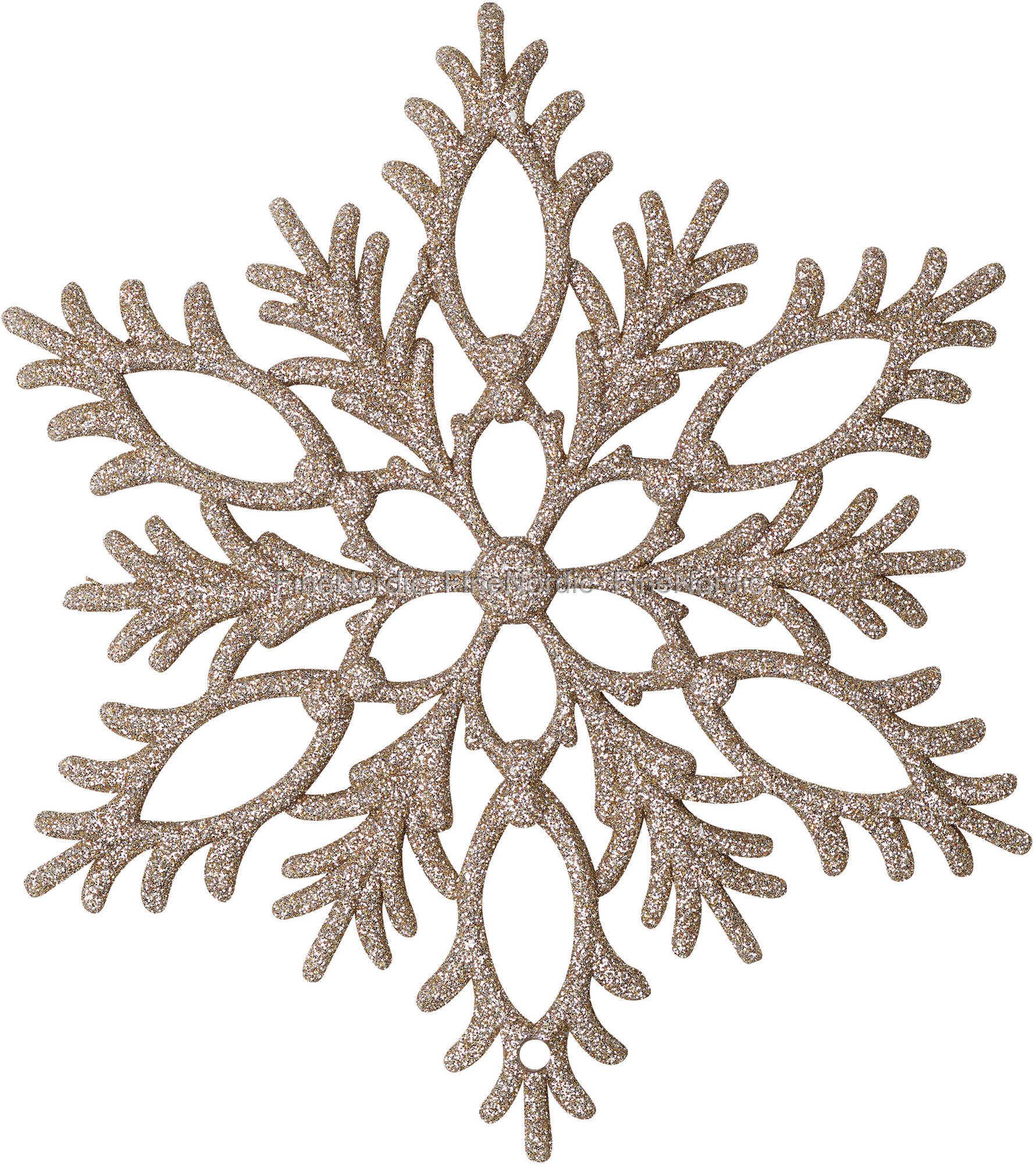 GreenGate Snefnug Snowflake Resin Gold Hanging