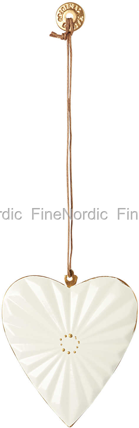 Maileg Metal Hjerte Ophæng Hvid