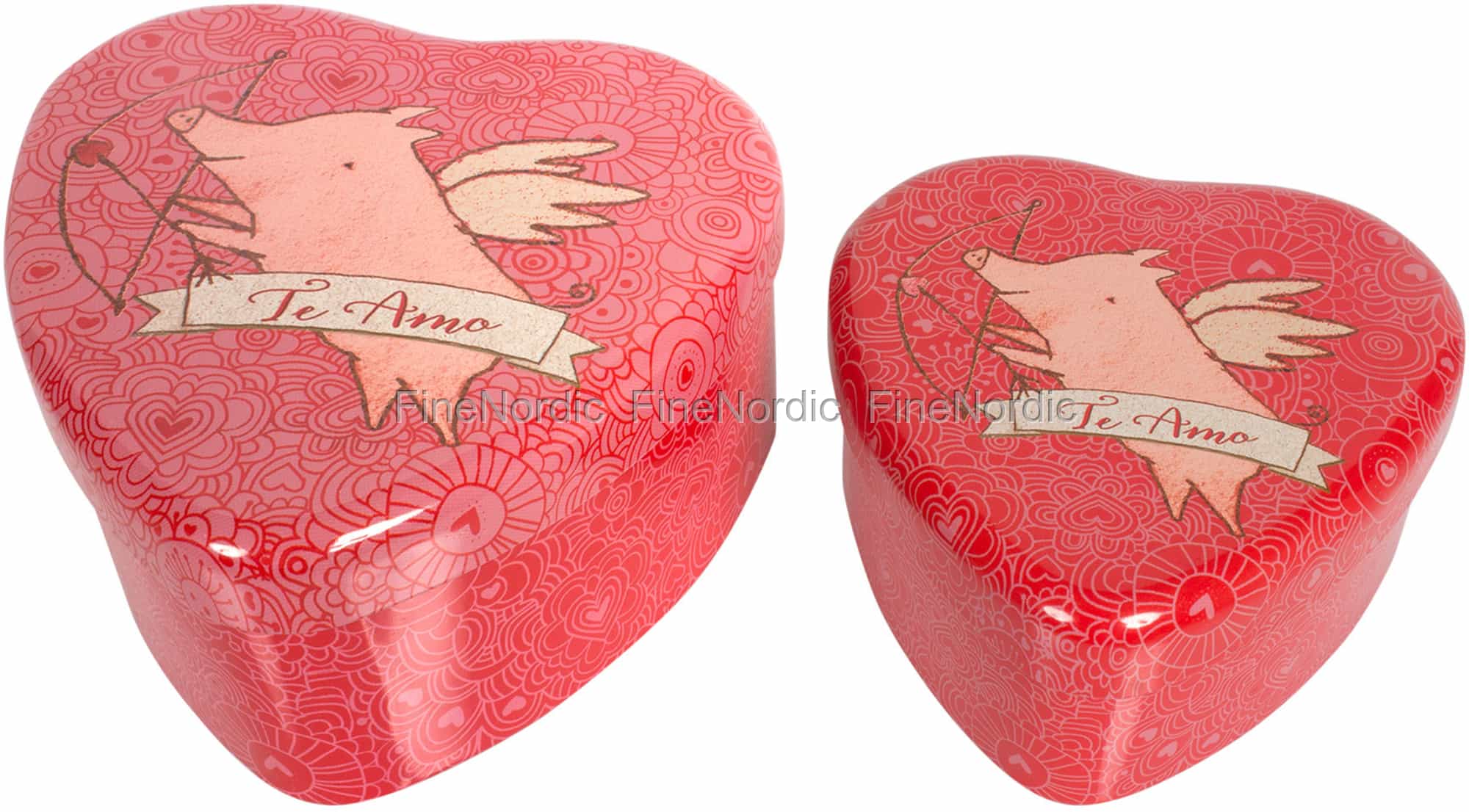 Maileg Metal Hjerte - Gris - Sæt