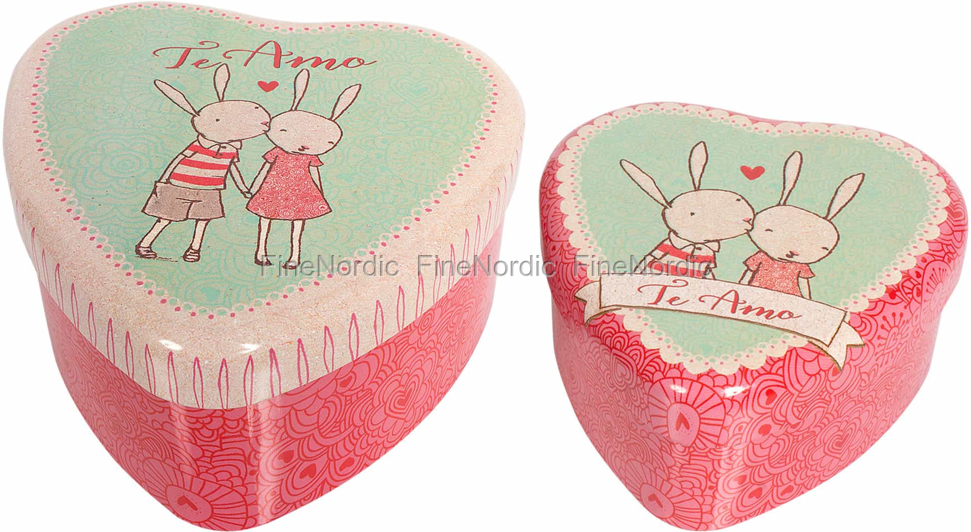 Maileg Metal Hjerte - Rabbit - Sæt