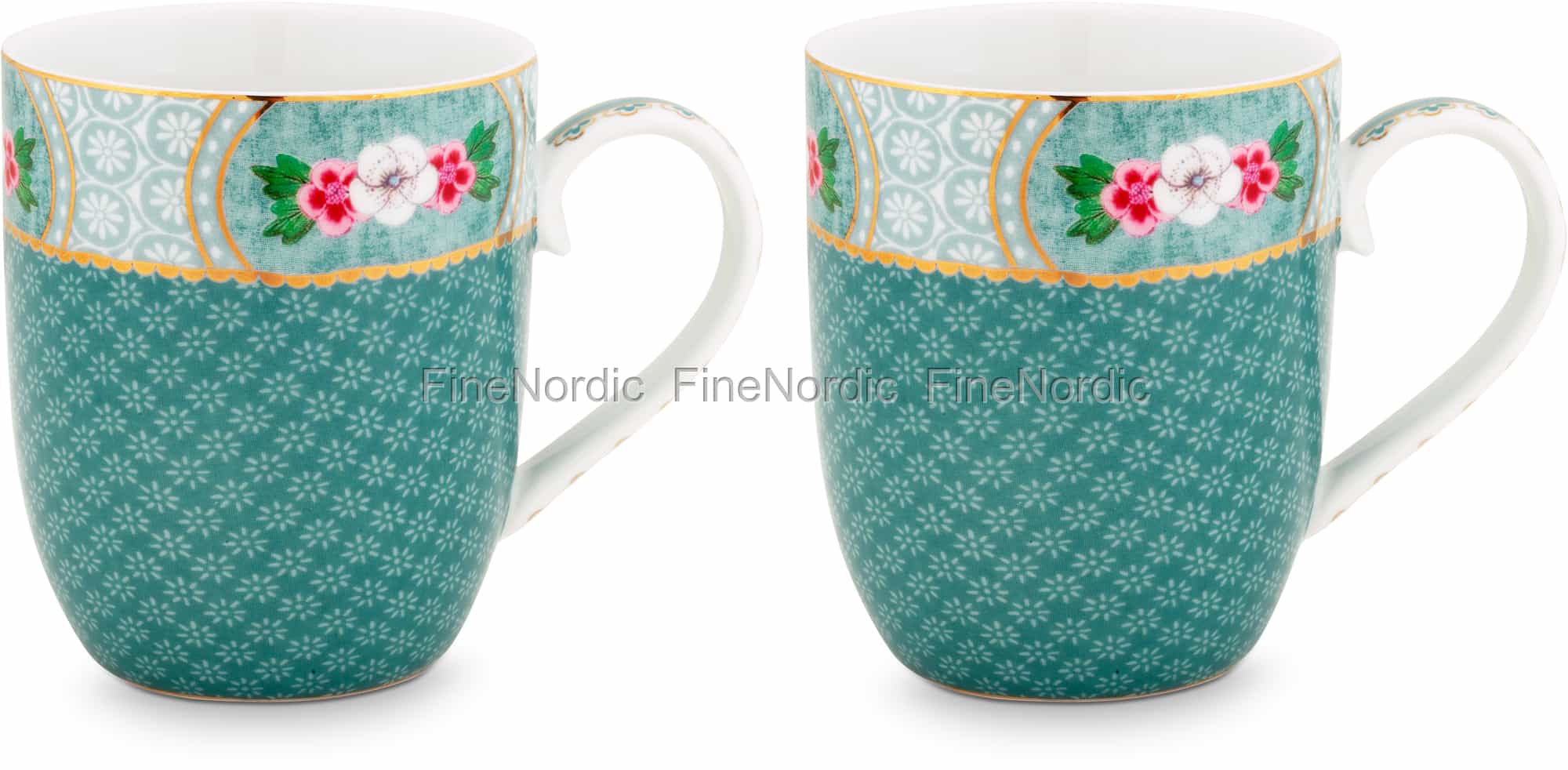 Pip Studio Krus Small Blushing Birds Blue Sæt med 2