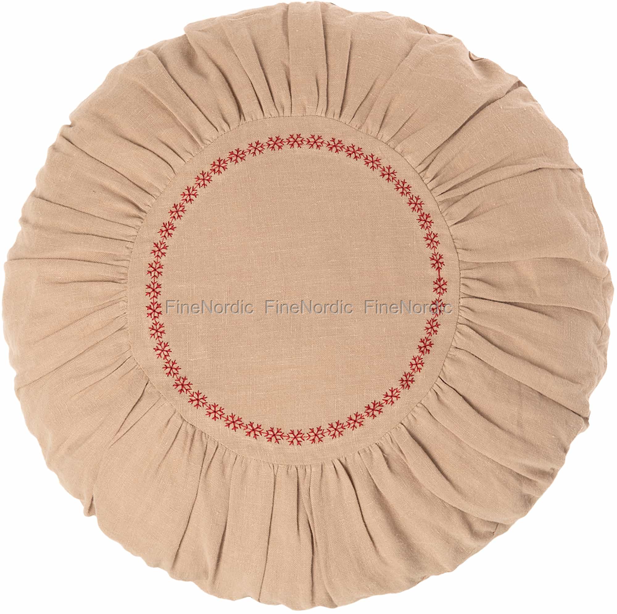 Maileg Pude - inkl. Fyld - Rund - Sand - Stor