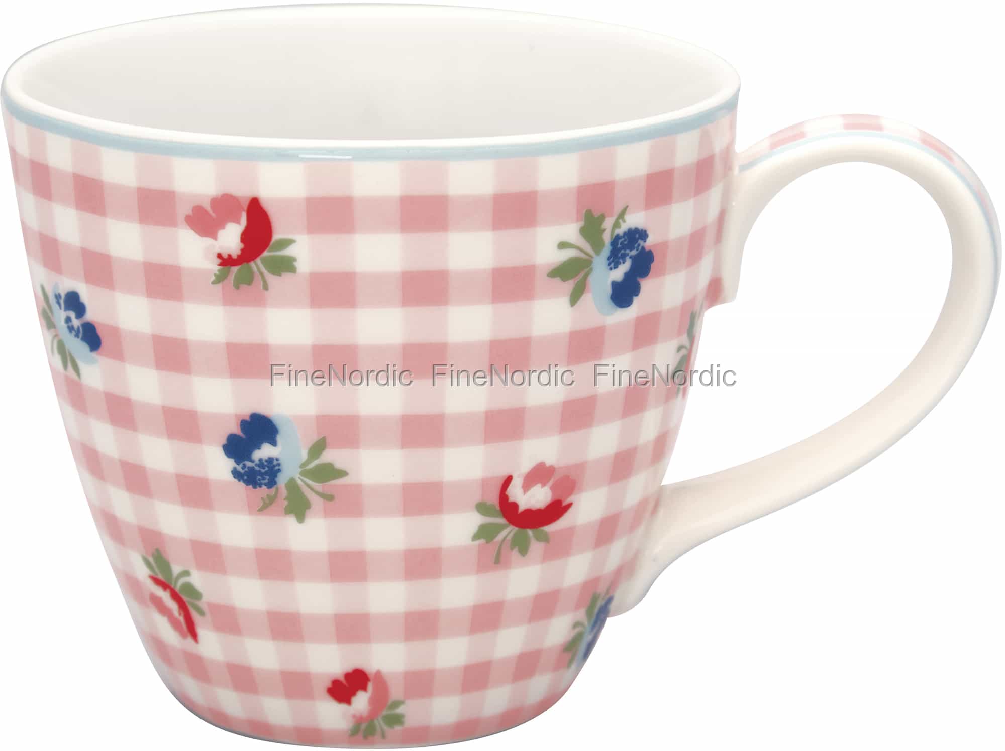 GreenGate Krus Viola Check Pale Pink