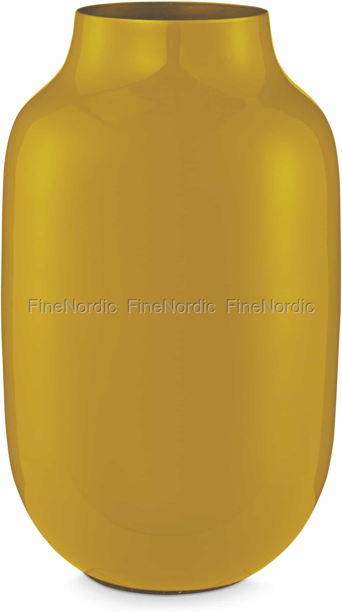 Pip Studio Vase Metal Oval Gul 14 cm