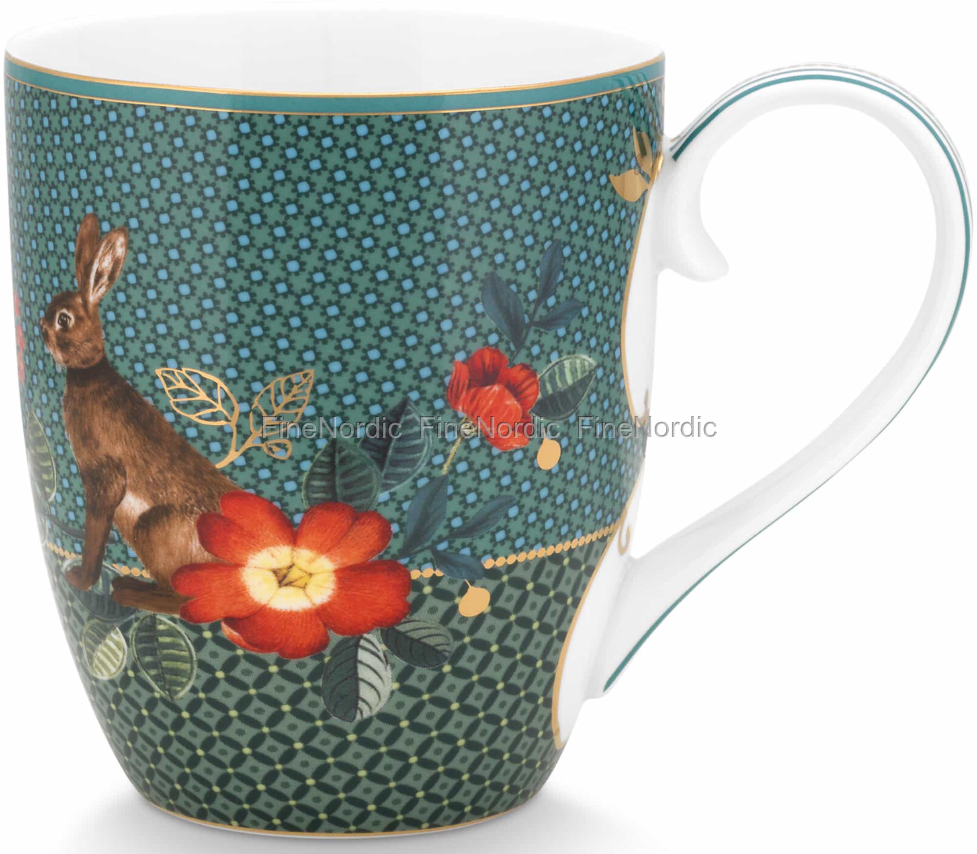 Pip Studio Krus XL Winter Wonderland Rabbit Green