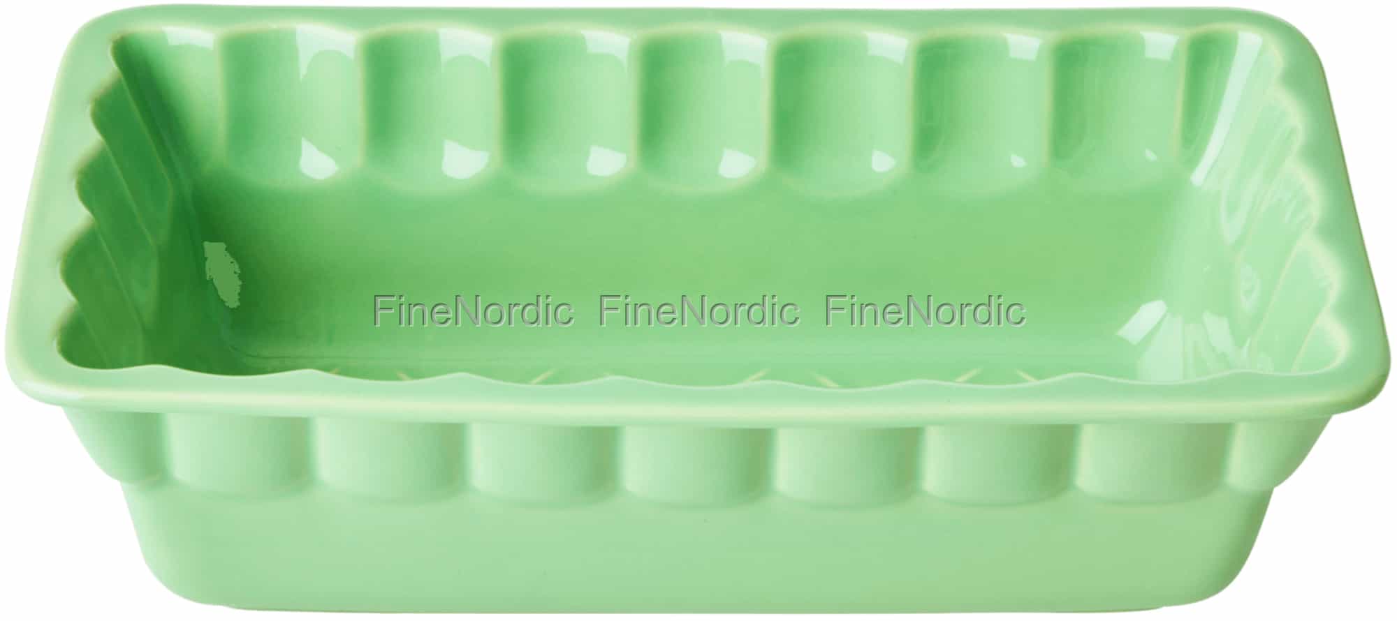 Rice Keramik Ildfast Fad - Grøn - Medium