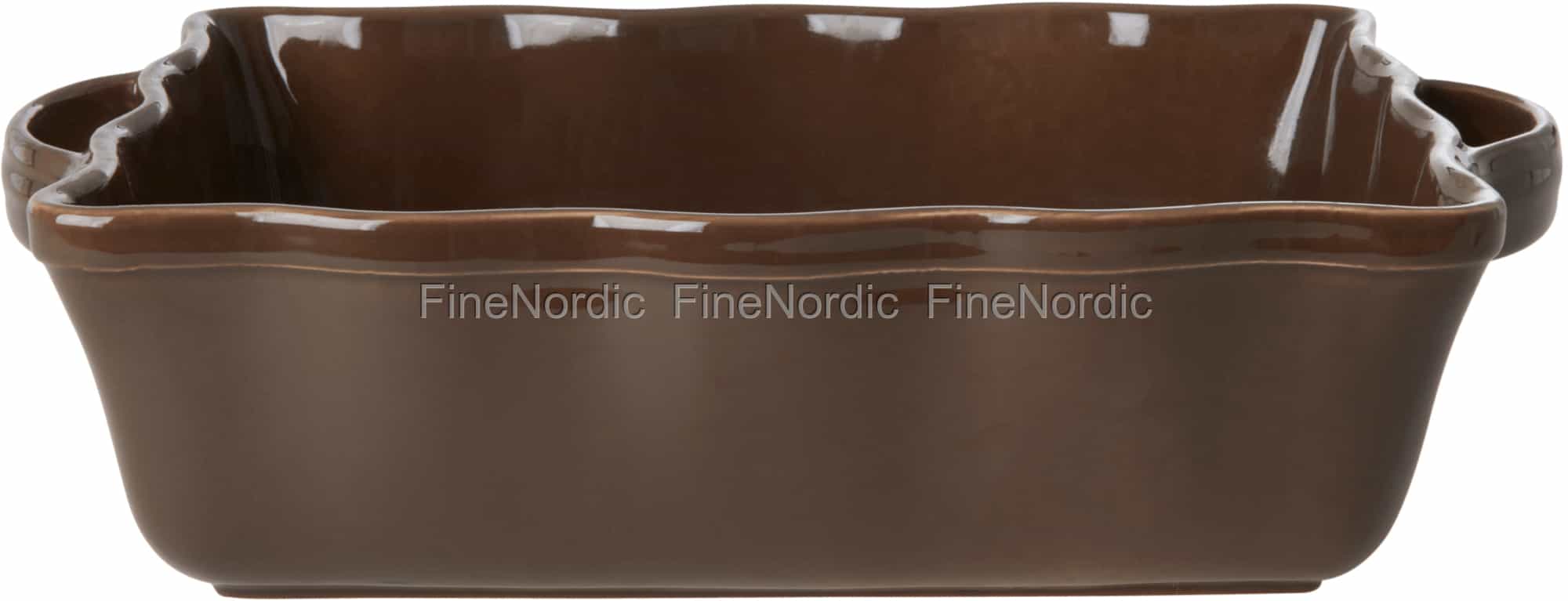 Rice Keramik Ildfast Fad - Chokoladebrun - Stor