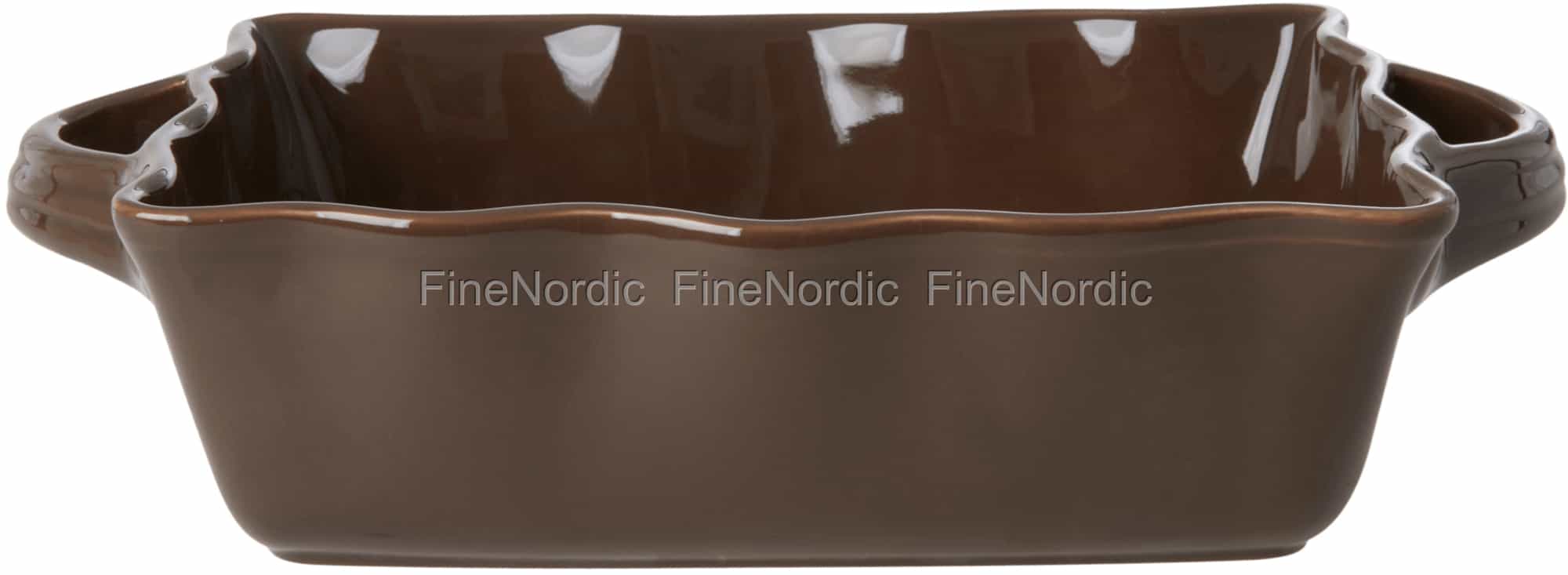 Rice Keramik Ildfast Fad - Chokoladebrun - Medium