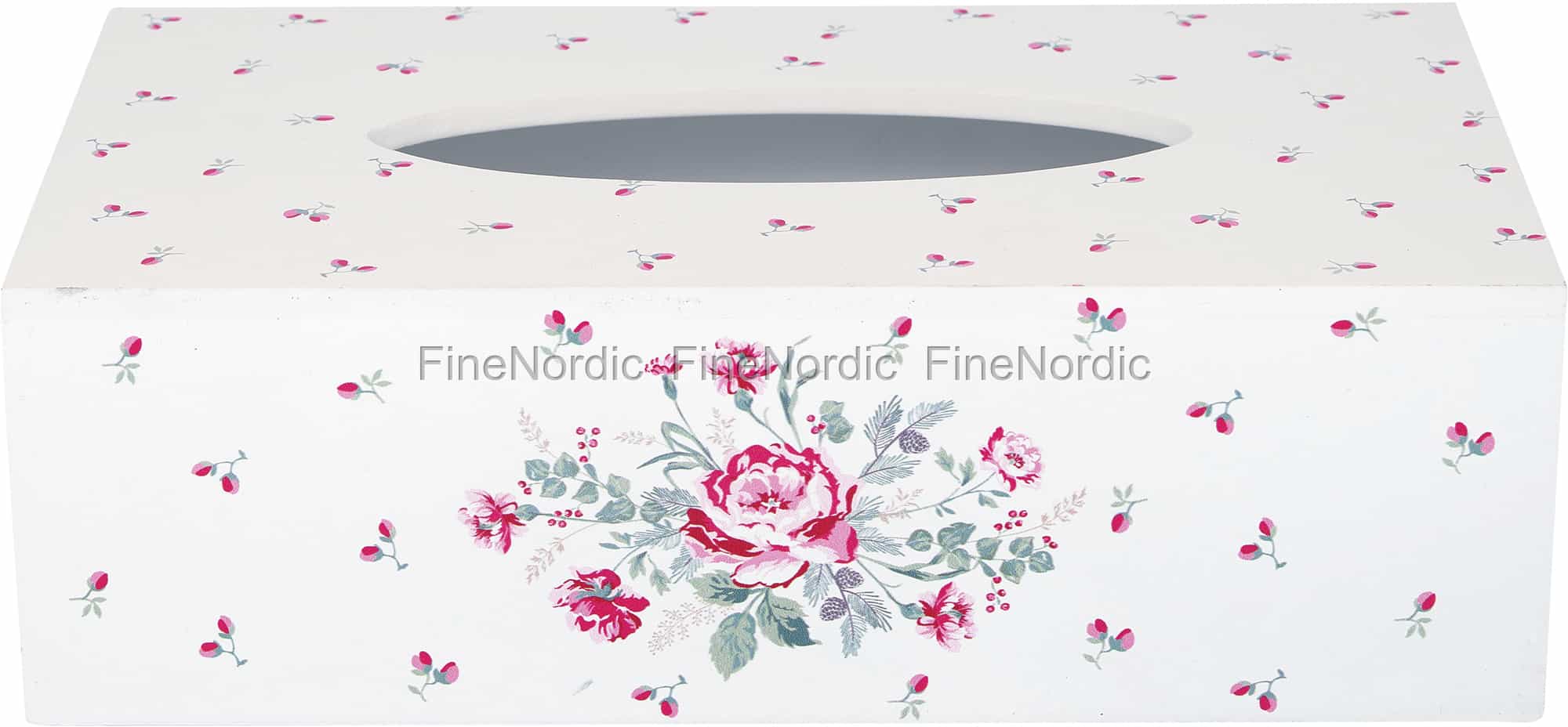 GreenGate Lommetørklædeæske Rektangulær Leonora White