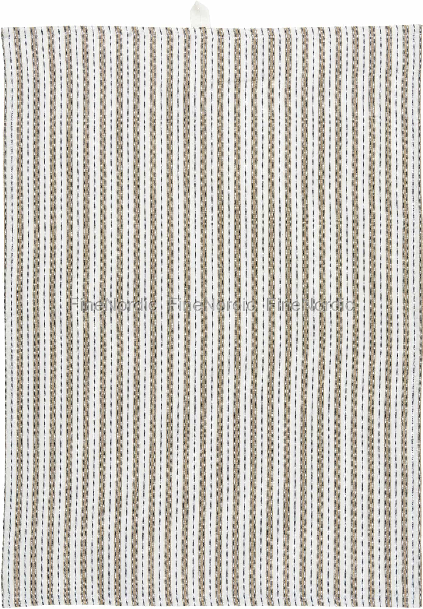 Ib Laursen Viskestykke William med Brune og Grå Striber