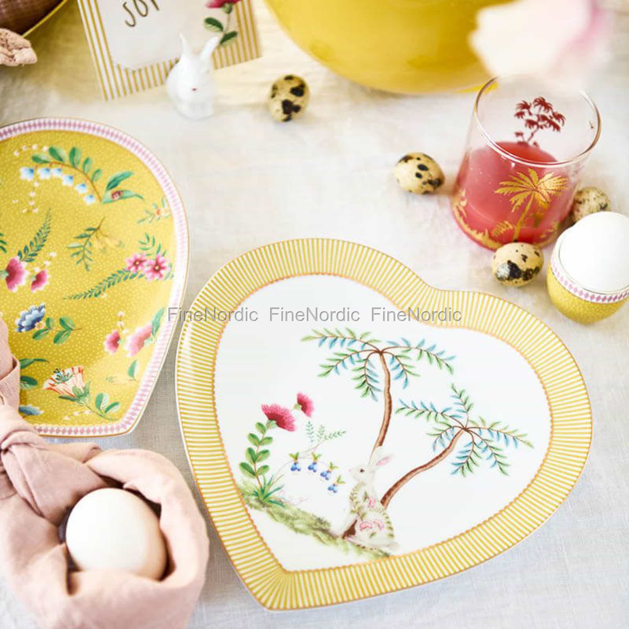 Pip Studio Tallerkener Hjerteform La Majorelle Gul 21,5 cm Sæt med 2 i ...