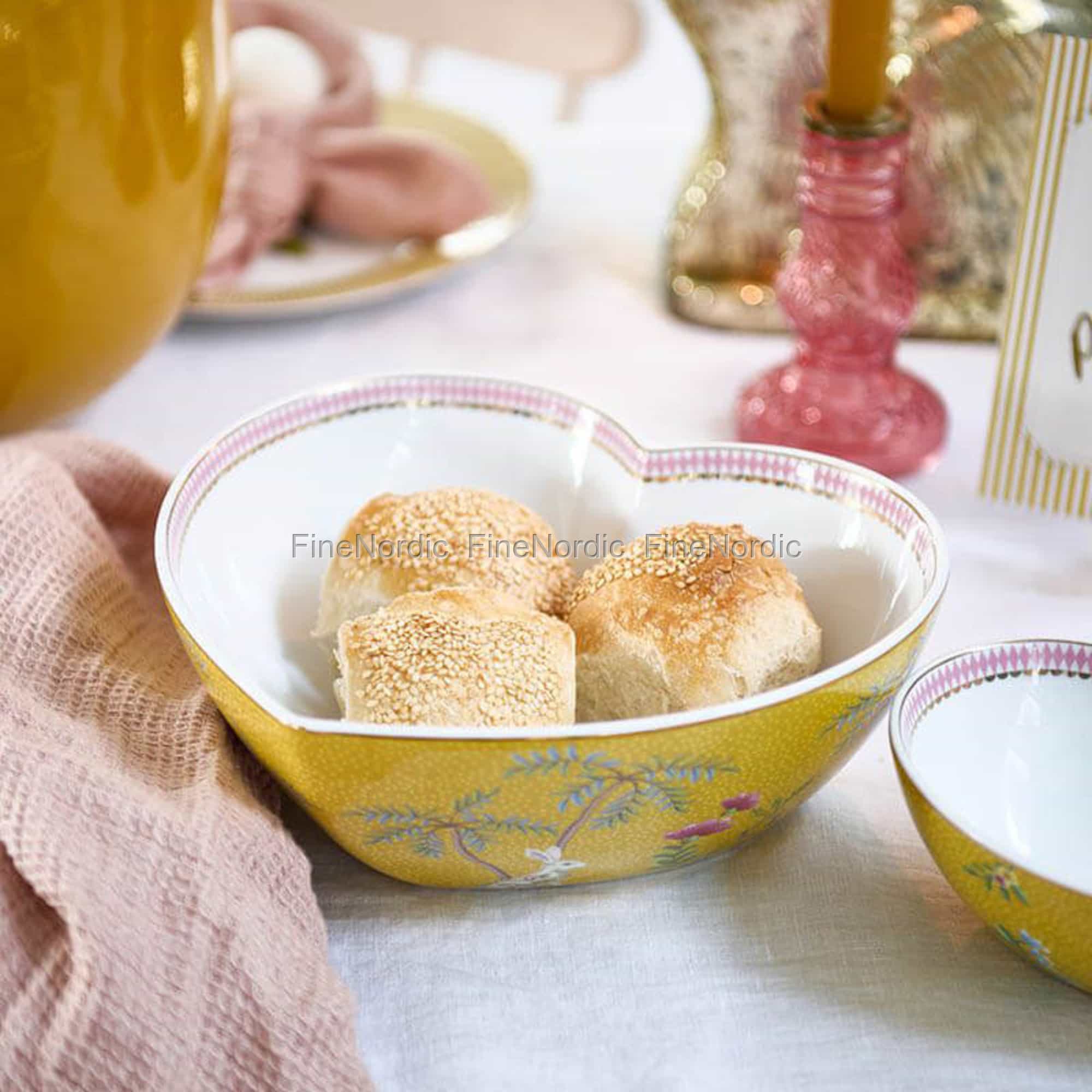 Pip Studio Skål Hjerteform La Majorelle Gul Stor