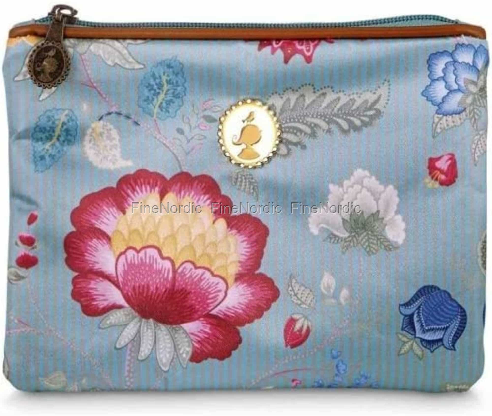 Pip Studio Flad Kosmetikpung Lille Fantasy & Bloomingtales Blå