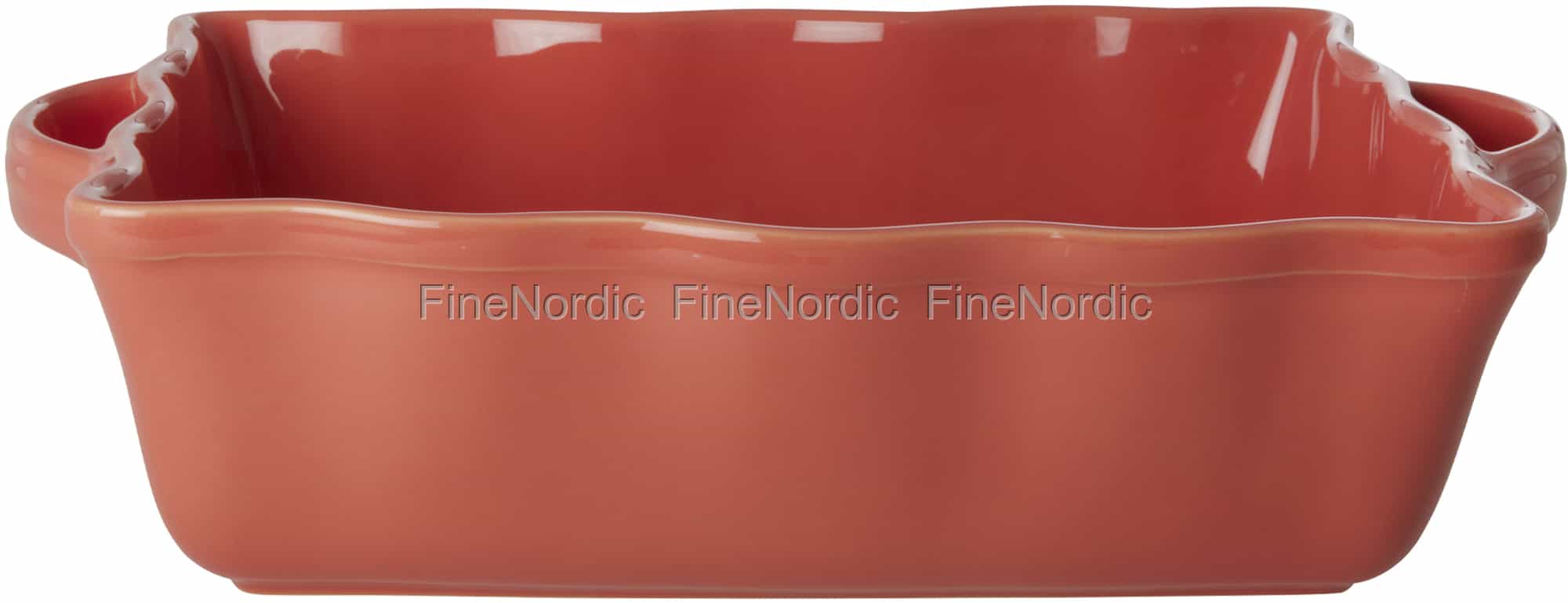 Rice Keramik Ildfast Fad - Mørk Koral - Medium