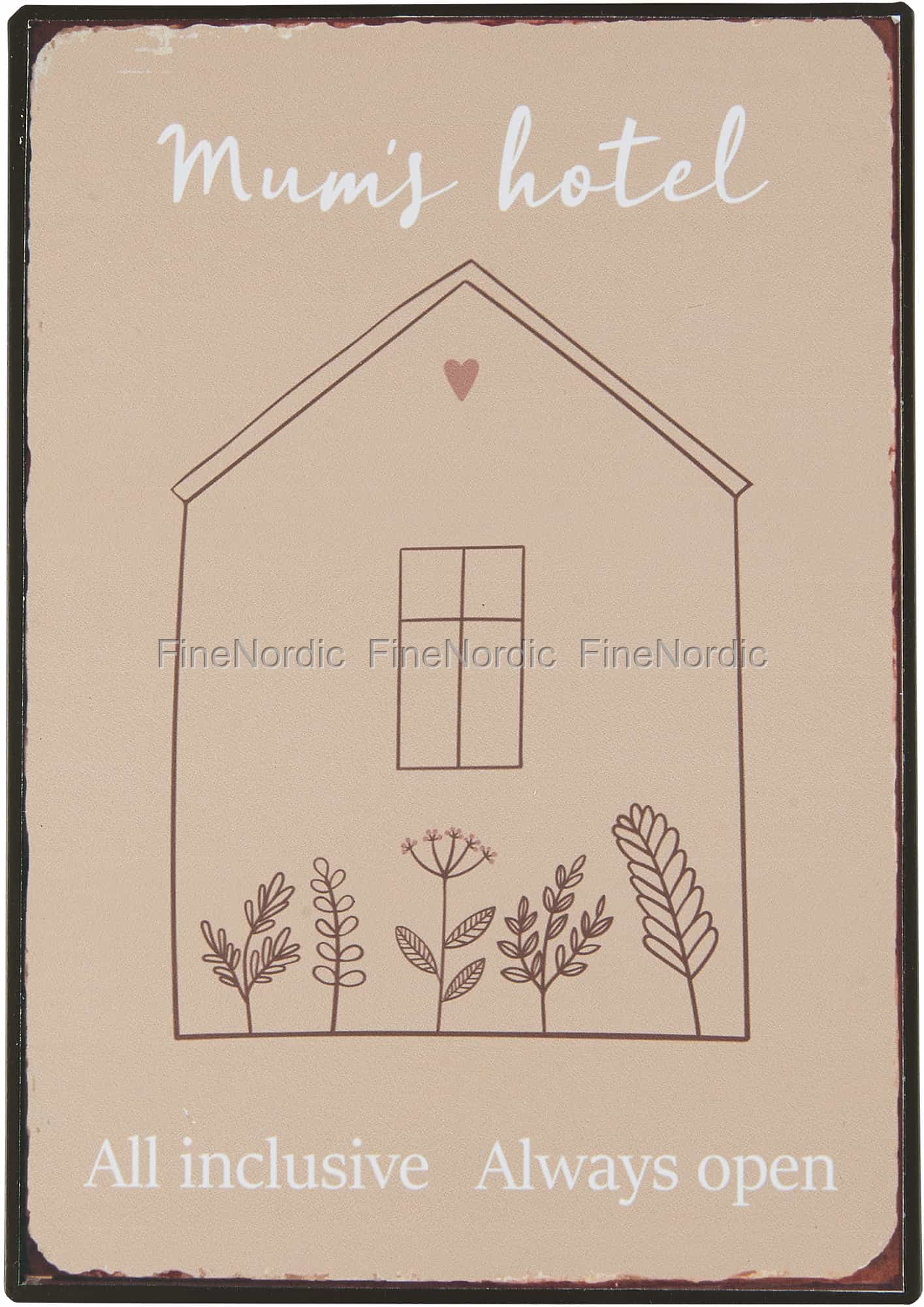 Ib Laursen Metalskilt Mum's Hotel