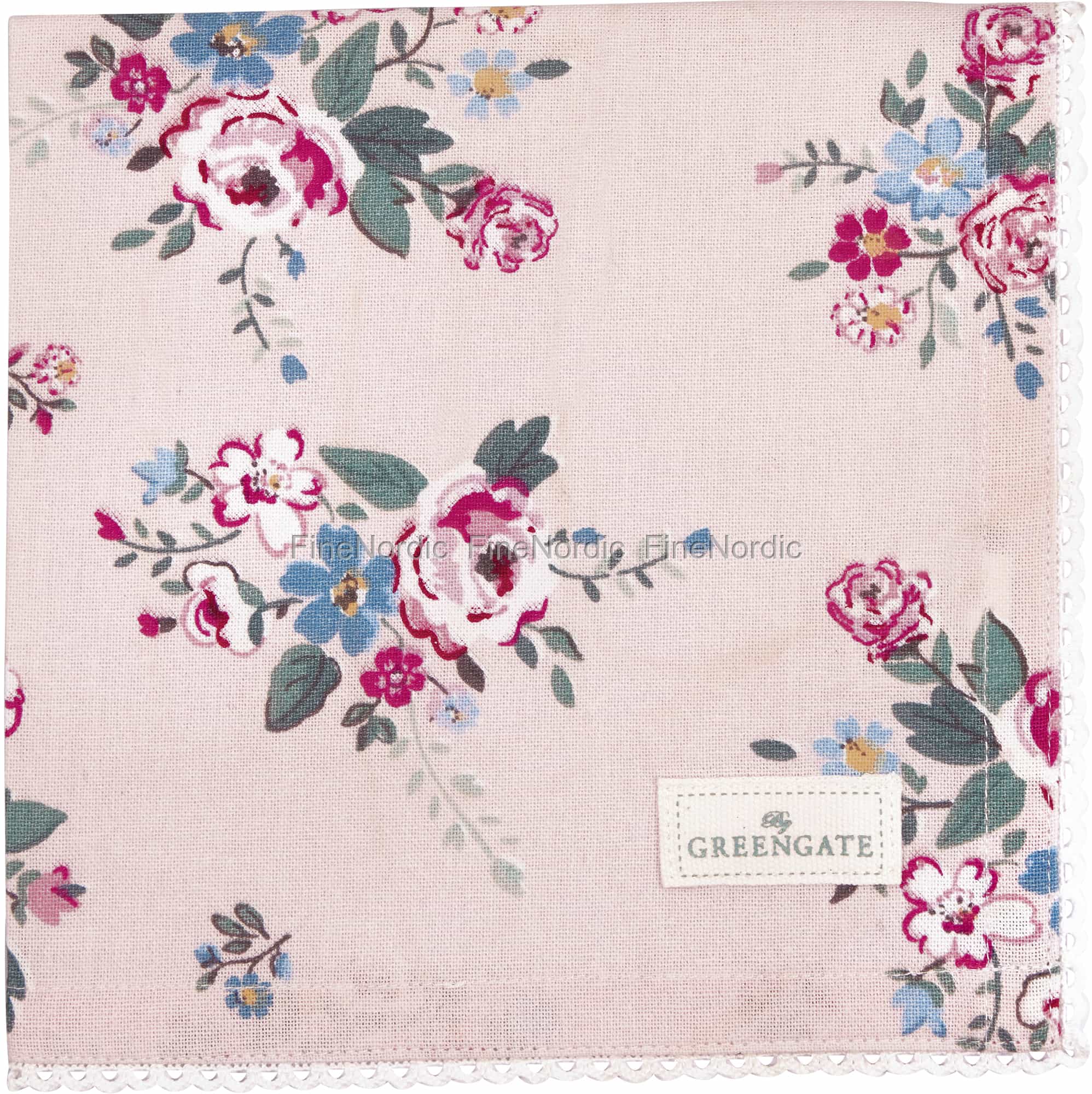 GreenGate Stofserviet med Blonder Inge-Marie Pale Pink