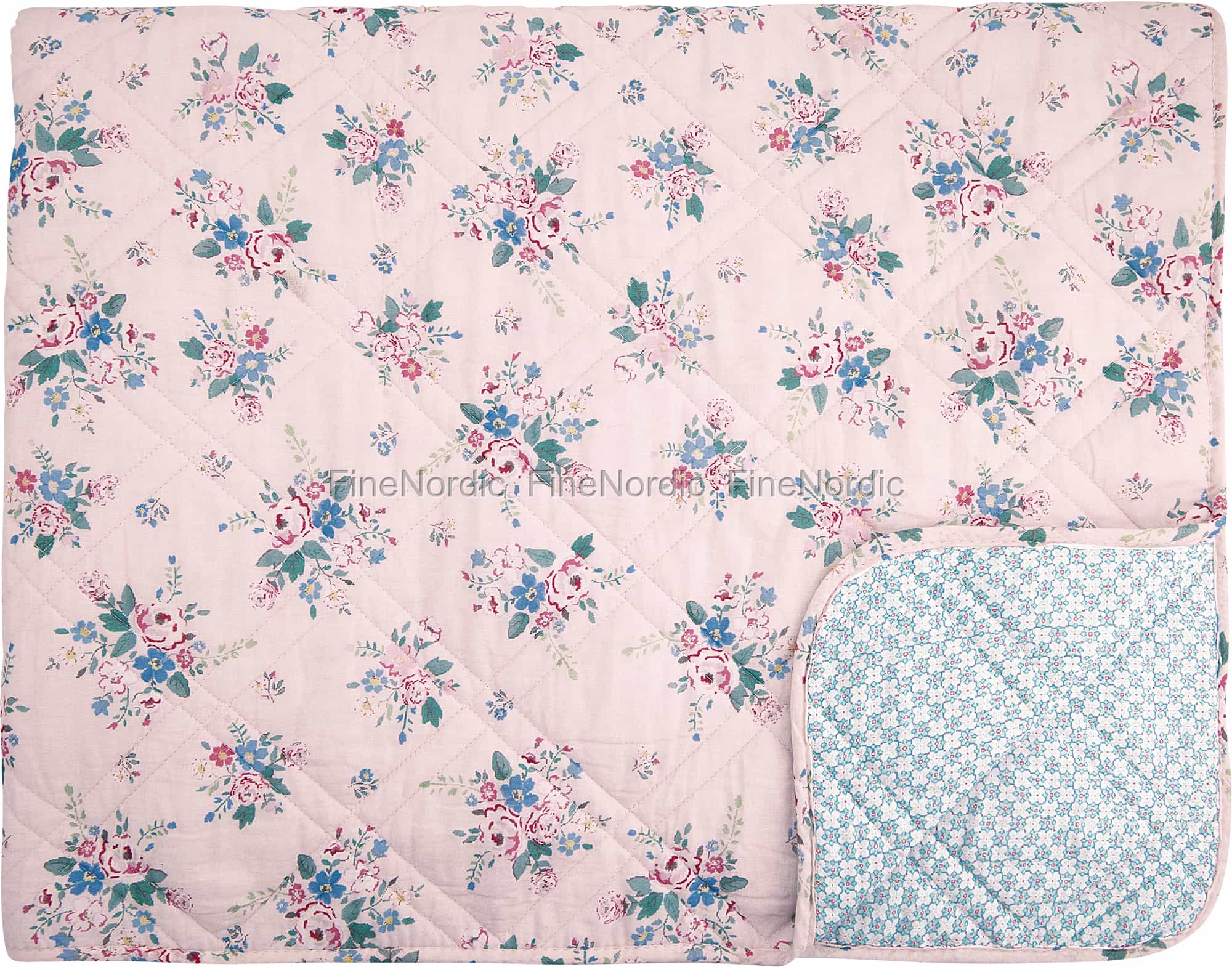 GreenGate Quiltet Sengetæppe Inge-Marie Pale Pink 250 x 260 cm
