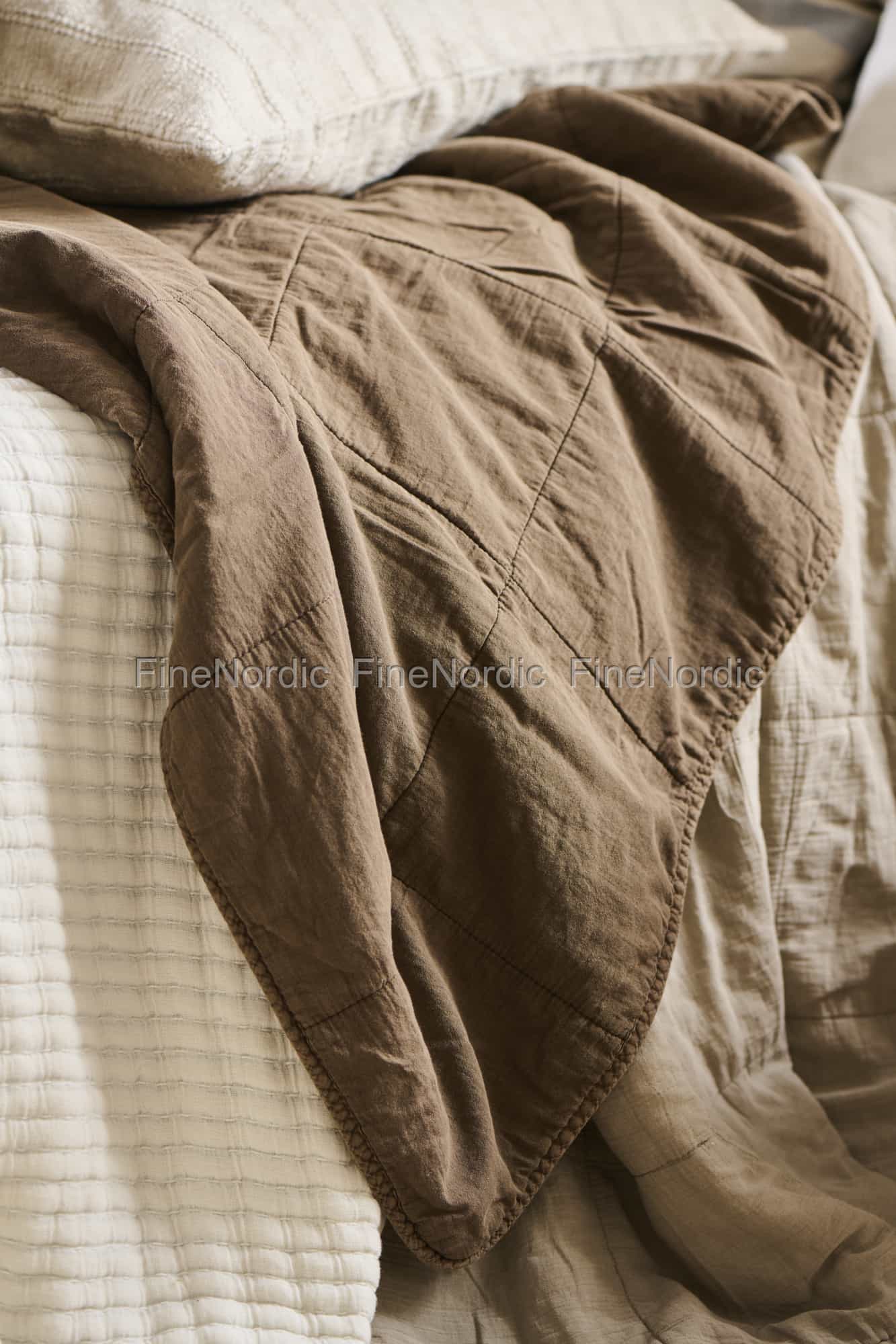 Ib Laursen Vintage Quilt Chocolate 130 x 180 cm