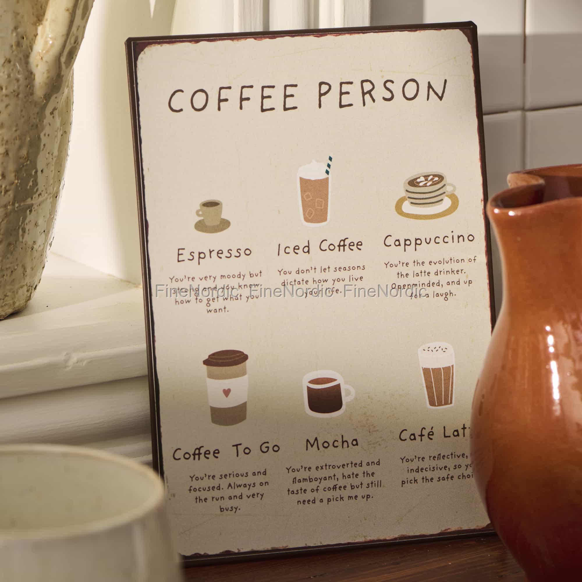 Ib Laursen Metalskilt Coffee Person