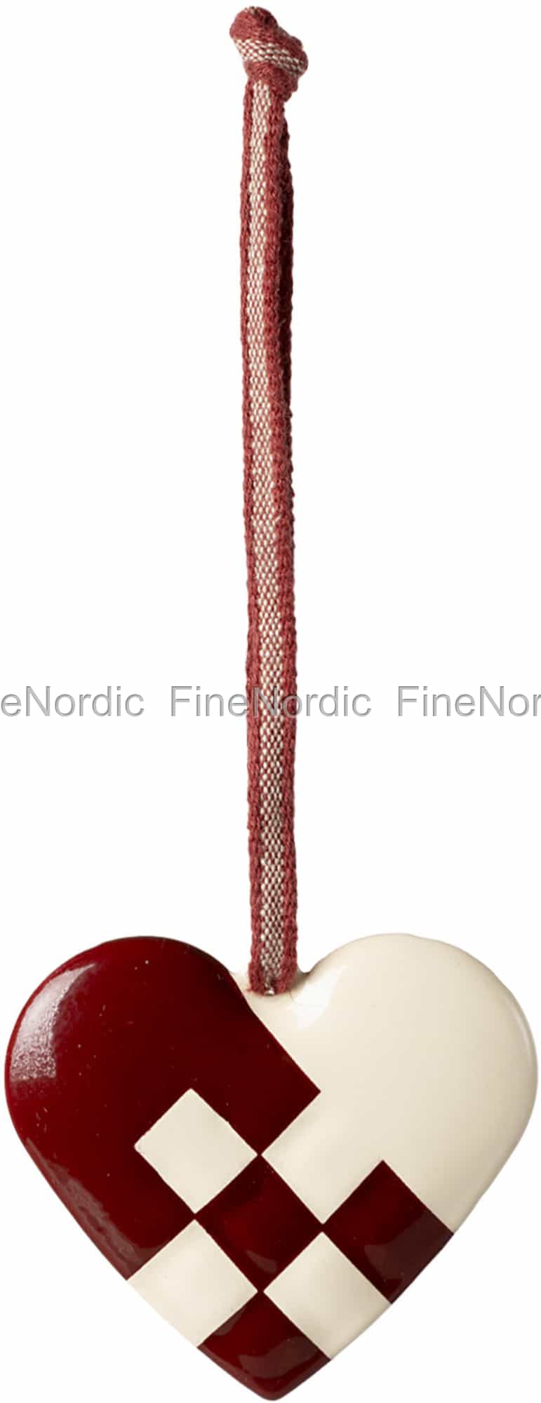 Maileg Metal Julepynt Hjerte Lille - Rød