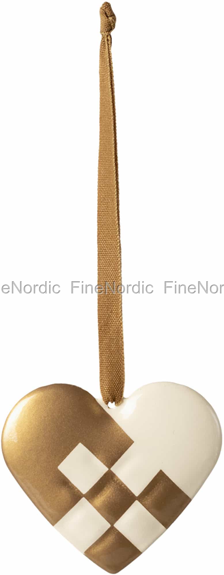 Maileg Metal Julepynt Hjerte Lille - Guld