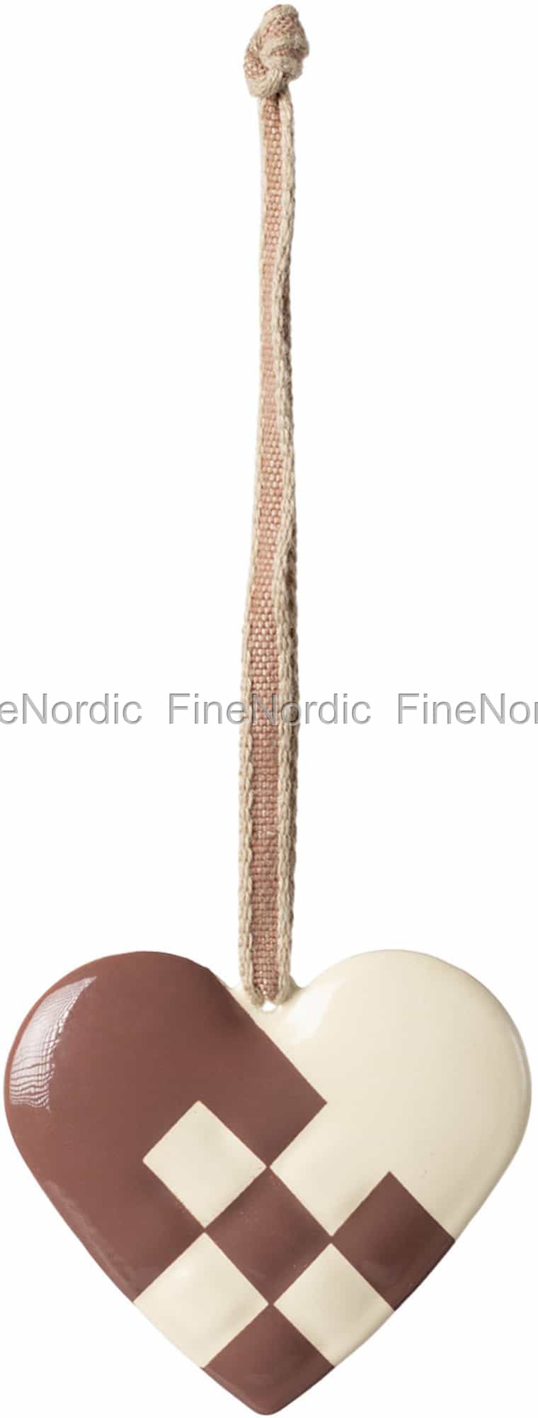 Maileg Metal Julepynt Hjerte Lille - Lys Lilla