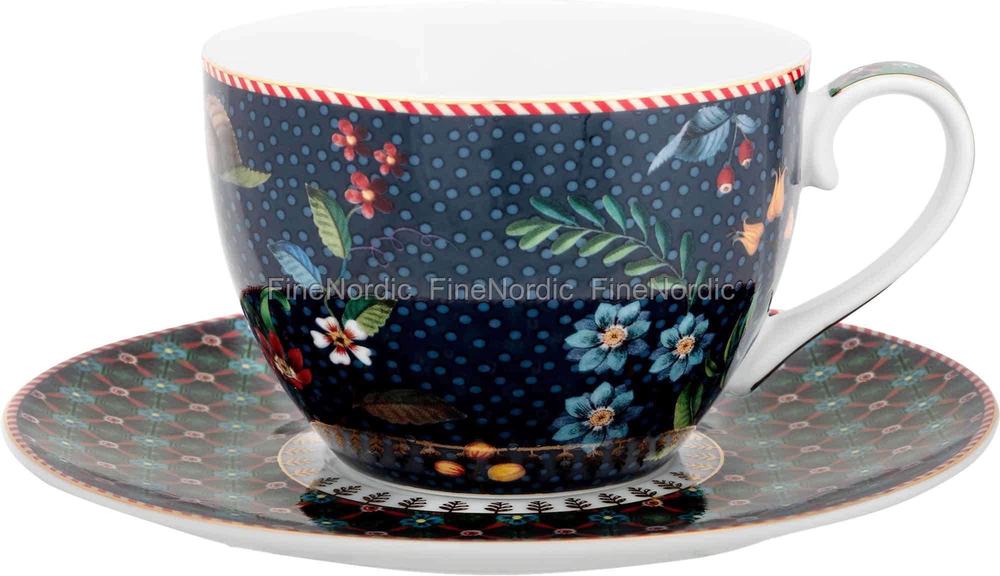 Pip Studio Kop med Underkop Berry Blues Blå