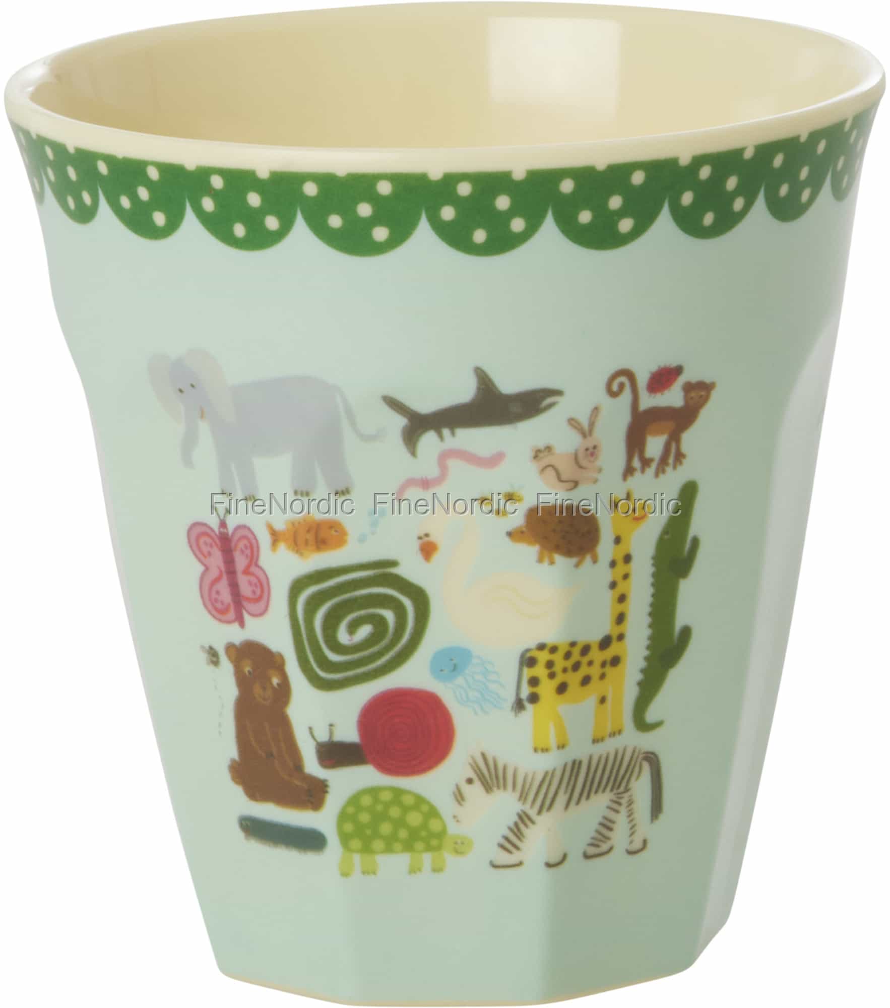 Rice Melamin Kop - "Wildlife" - Mint - Medium