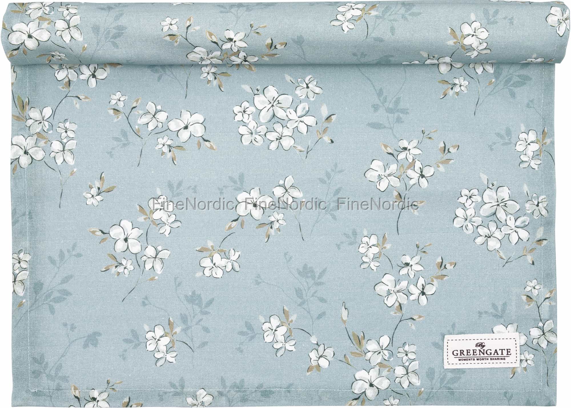 Table Runner "Aubrey Ice Blue" 45 x 140 cm | GreenGate