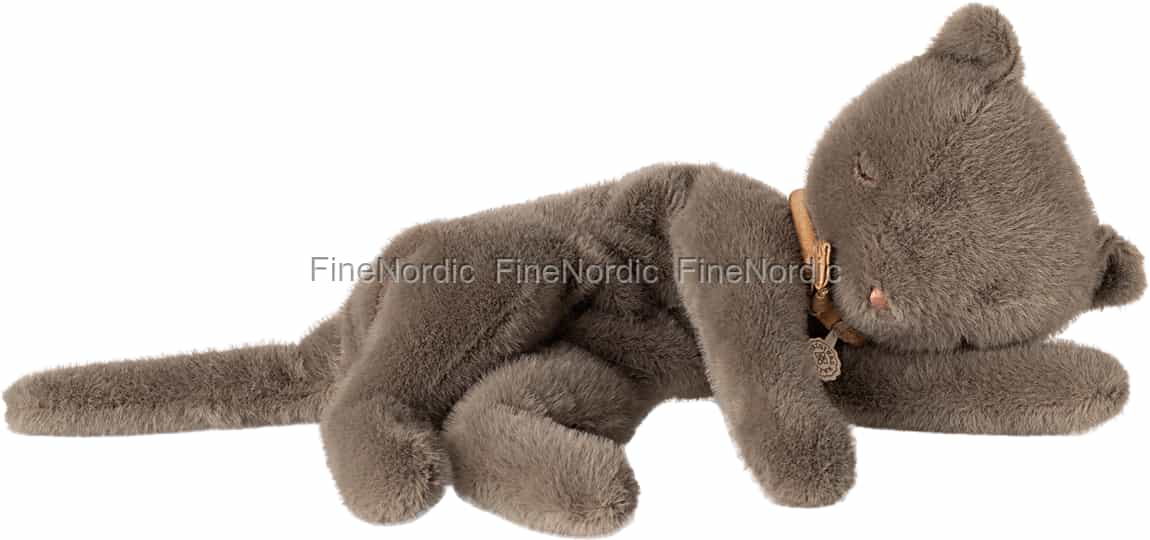 Sovende kattekilling bamse - Medium - Grå | Maileg
