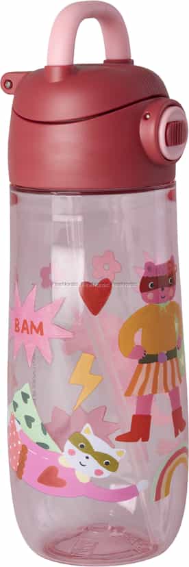 Børnedrikkedunk "Hero" pink | Rice